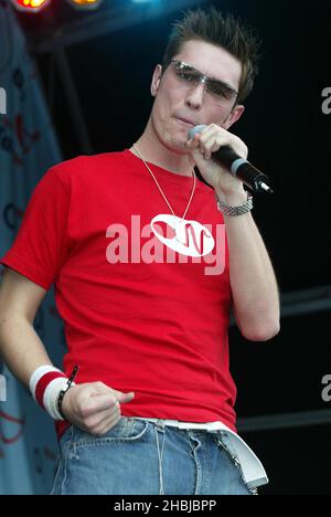 Phixx perform live on stage at the Fox FM Party in the Park in ...