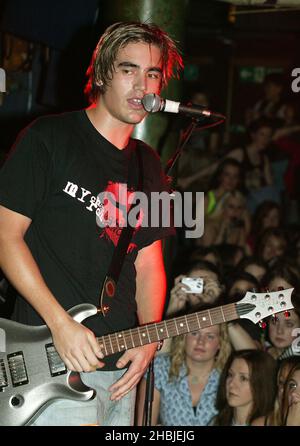 Charlie Simpson of Busted performs on stage at The O2 Arena on ...