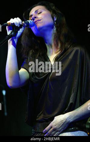 Actress and singer Minnie Driver performs live on stage during a music ...