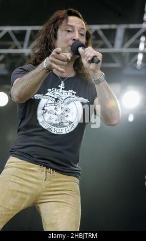 Steve Augeri of Journey on stage Stock Photo - Alamy