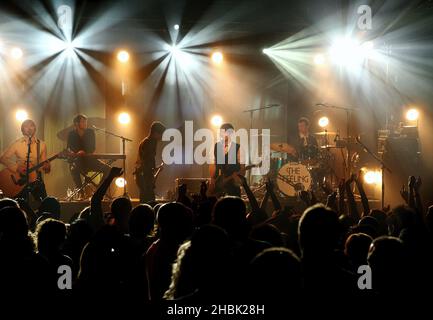 The Feeling perform at the BRIT Awards 2007 Launch Party at Hammersmith ...