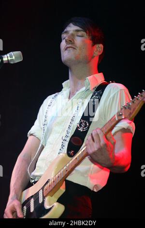 Dan Gillespie of The Feeling performing on the Pyramid Stage during day ...