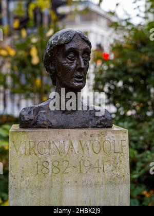 Bust of Virginia Woolf, Tavistock Gardens, Tavistock Square, London ...