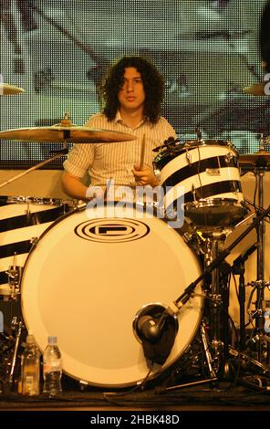 Mike Lewis from Lost Prophets performs at HMV Oxford Street in London ...