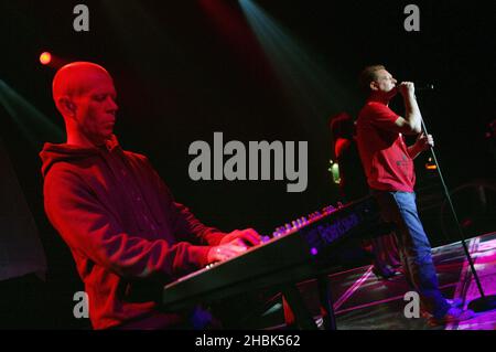 Andy Bell and Vince Clark, of Erasure, in soundcheck and concert at ...