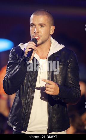Shayne Ward on stage during the Nickelodeon Kids Choice Awards at Excel ...