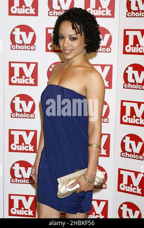 Cat Simmons arrives for the TV Quick and TV Choice awards 2008, at The ...
