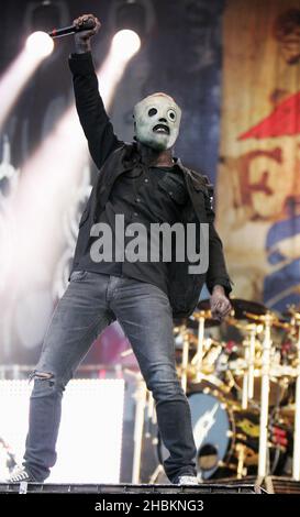 Corey Taylor of Slipknotperforms on the main stage at the Download ...