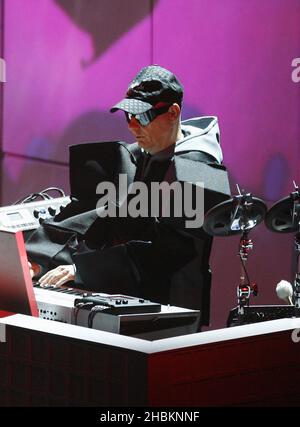 Chris Lowe of the Pet Shop Boys performing at the Hammerstein Ballroom ...