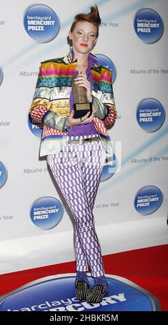 Elly Jackson of La Roux at the Mercury Music Awards at The Grosvenor ...