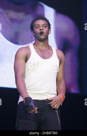 Oritse Williams of JLS performing at Wembley Arena. London, England ...