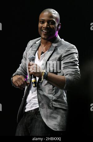 JB of JLS performing during Capital FM's Jingle Bell Ball at the O2 ...