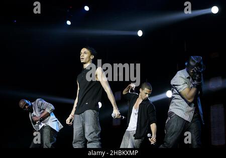 Oritse Williams from JLS performing during Capital FM's Jingle Bell ...