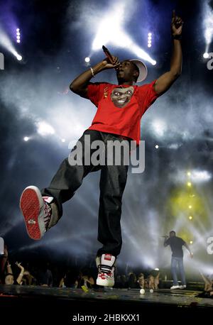 Dizzee Rascal performing during Capital FM's Jingle Bell Ball at the O2 Arena in London Stock ...
