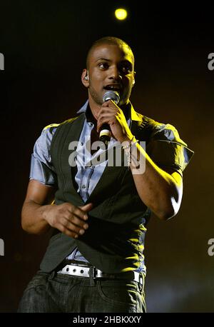 JB of JLS performing during Capital FM's Jingle Bell Ball at the O2 ...