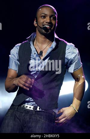JB of JLS performing during Capital FM's Jingle Bell Ball at the O2 ...