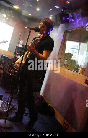 Tim Wheeler of Ash performs at XFM, Global Radio Studios in London on ...