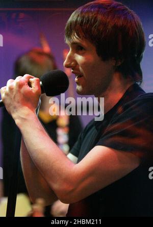 Tim Wheeler of Ash performs at XFM, Global Radio Studios in London on ...