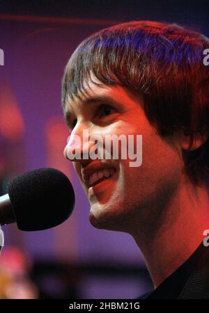 Tim Wheeler of Ash performs at XFM, Global Radio Studios in London on ...