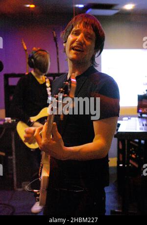 Tim Wheeler of Ash performs at XFM, Global Radio Studios in London on ...