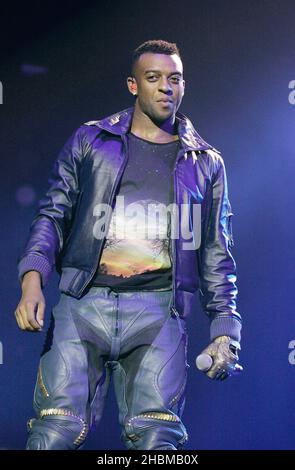 Oritse Williams of JLS performs on stage during their Goodbye Tour at ...