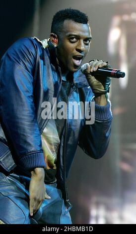Oritse Williams of JLS performs on stage during their Goodbye Tour at ...