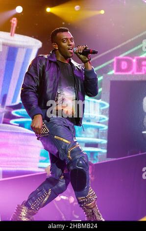 Oritse Williams of JLS performs live at Wembley Arena in north London ...