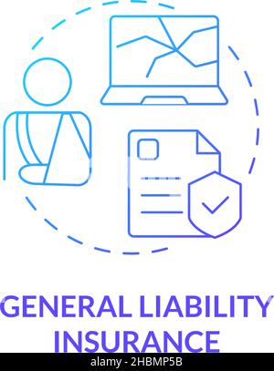 Insurance coverage blue gradient concept icon Stock Vector Image & Art ...