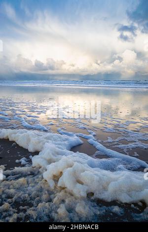Storm. Waves and sea foam Stock Photo - Alamy