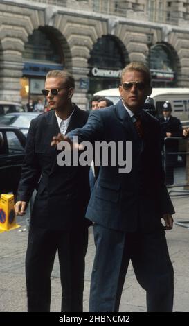 Bros twins Matt and Luke Goss arriving at the premiere of the film ...