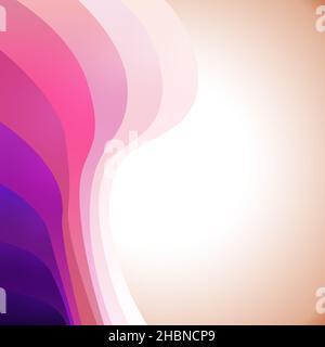 bright colors curvy background illustration with dark salmon, pastel ...