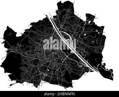 Downtown vector map of Vienna, Austria. This printable map of Vienna ...
