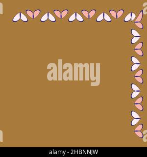 Frames on a square background - stylized moths - graphics. Flight ...