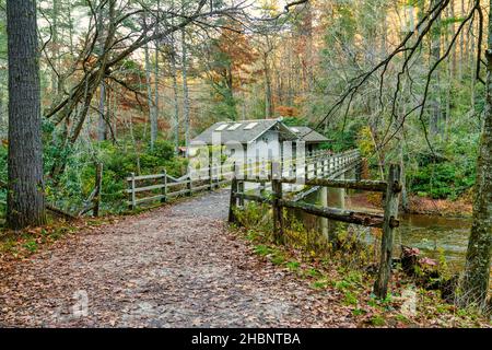 The Linville Falls Visitor Center On The Blue Ridge Parkway In North
