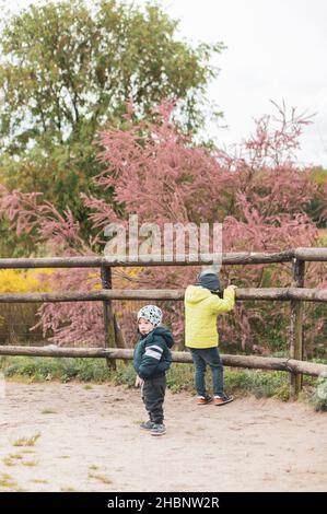 POZNAN, POLAND - May 05, 2019: The children playing in the playground in Poznan city, Poland ...