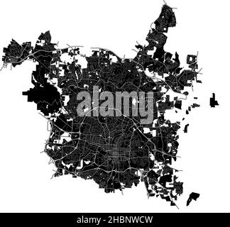 Urban vector city map of Raleigh, USA. North Carolina state capital ...