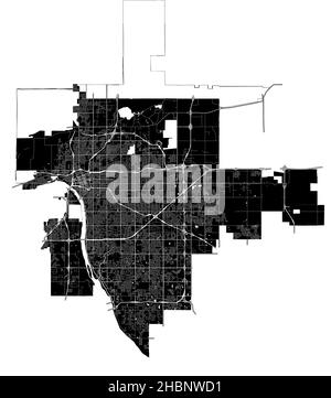 Urban vector city map of Tulsa, Oaklahoma, United States of America ...