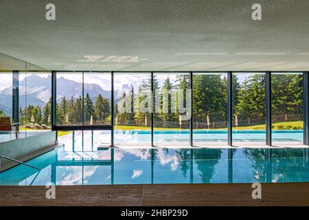 Forestis Dolomites, an Italian luxury hotel Stock Photo - Alamy