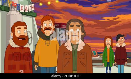 THE GREAT NORTH, left: Tusk Johnson (voice: J.K. Simmons), Beef Tobin ...