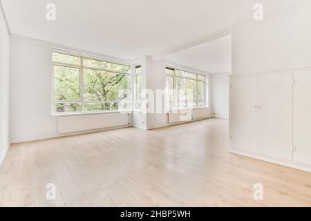 Mind-blowing room with a large window in a luxury home Stock Photo - Alamy