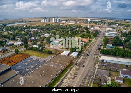 The view of the largest town of McLaughlin, South Dakota Stock Photo ...