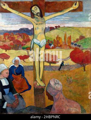 The Yellow Christ. Artist: Gauguin, Paul Eugéne Henri (1848-1903 Stock ...