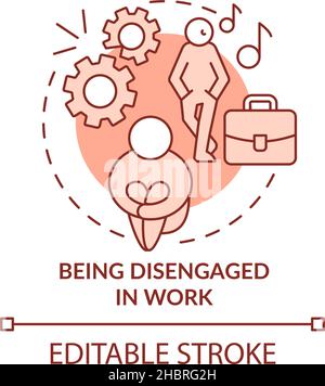 Being disengaged in work concept icon Stock Vector Image & Art - Alamy