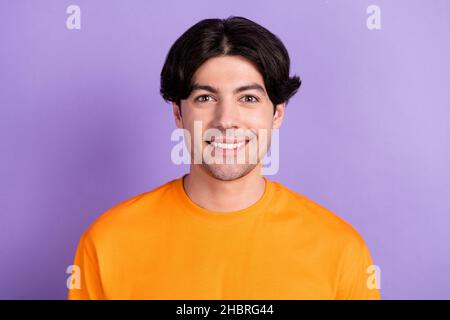 Photo of good mood cheerful freelancer wear hat glasses headphones ...