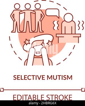 Selective mutism concept icon Stock Vector Image & Art - Alamy