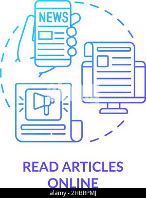 Read newspaper gradient linear vector icon Stock Vector Image & Art - Alamy