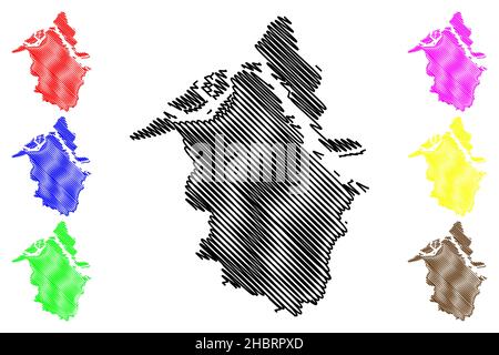 Munger district (Bihar State, division, Republic of India) map vector ...