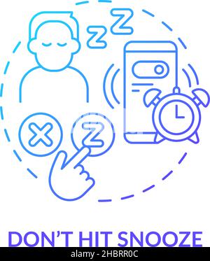 Dont hit snooze concept icon Stock Vector Image & Art - Alamy