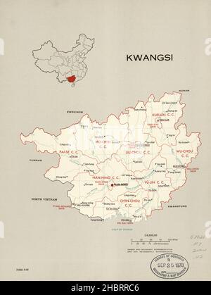 Map of China administrative divisions ca. 1969 Stock Photo - Alamy