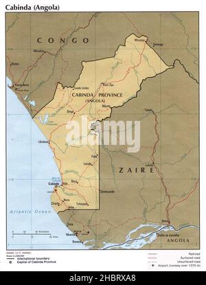 Map of Cabinda Angola ca. 1977 Stock Photo - Alamy